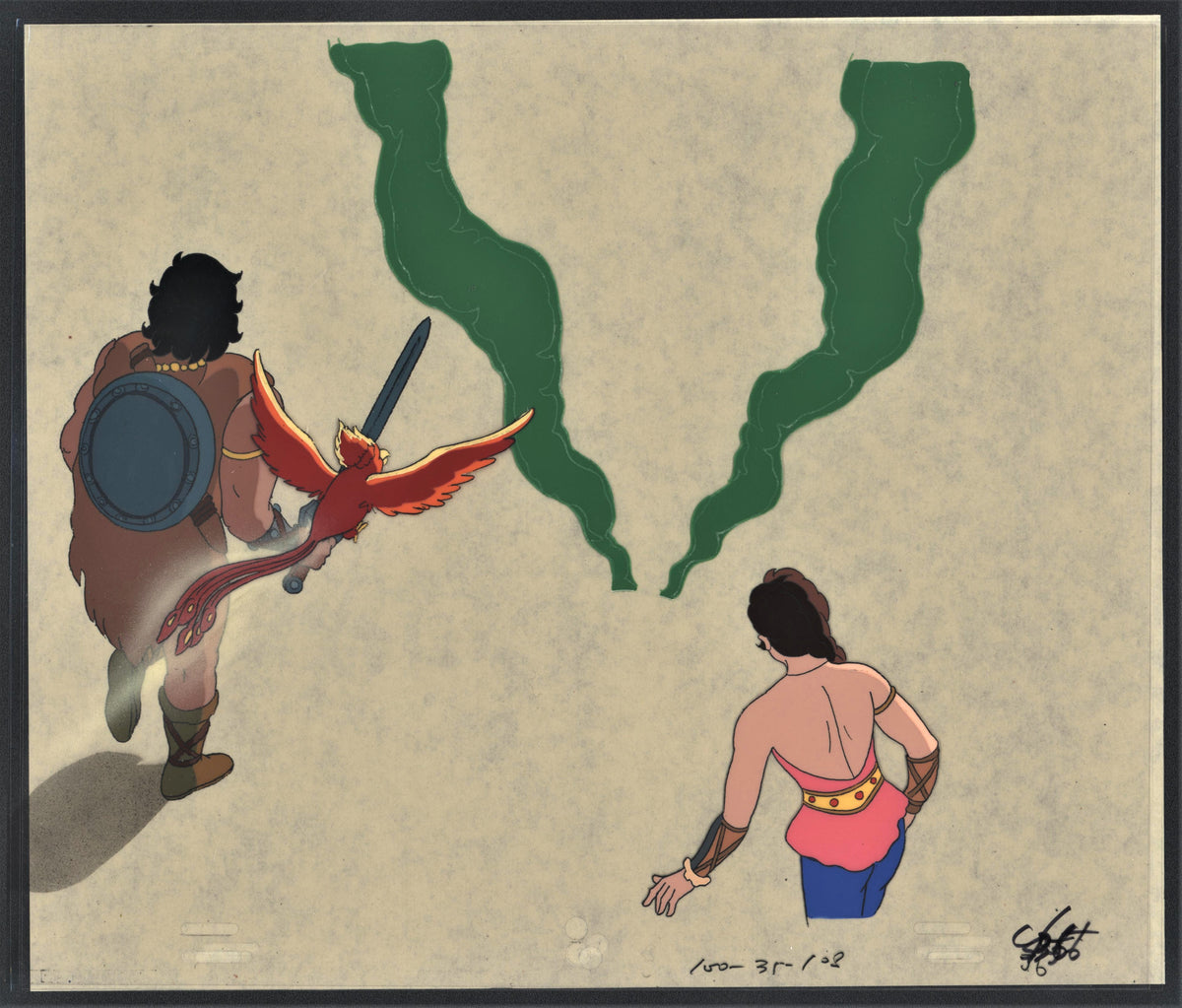 Conan, Jezmine, and Needle with Green Plumes – Conan Animation