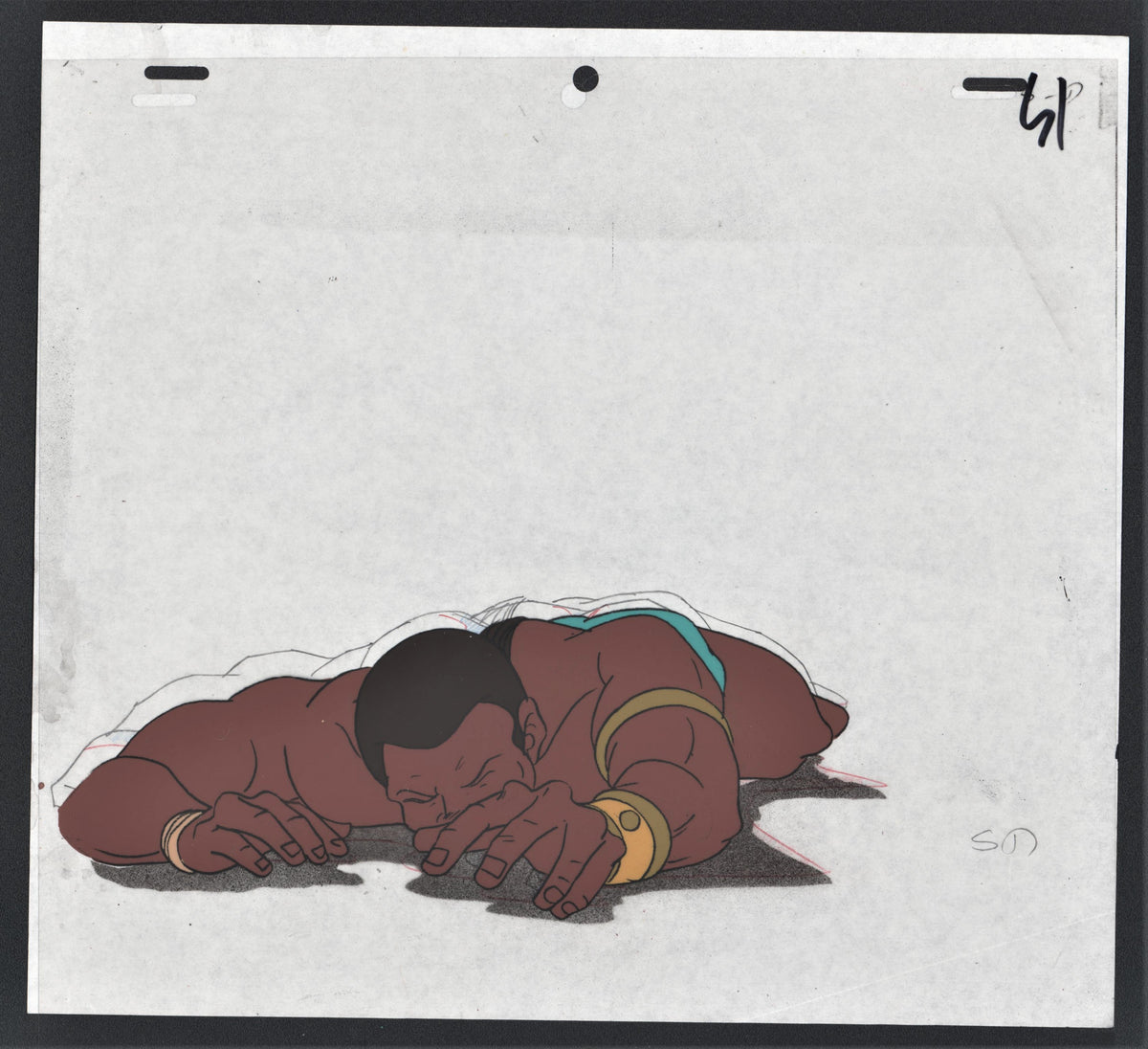 Sakumbe (Skulkur's Human Form) on Ground – Conan Animation