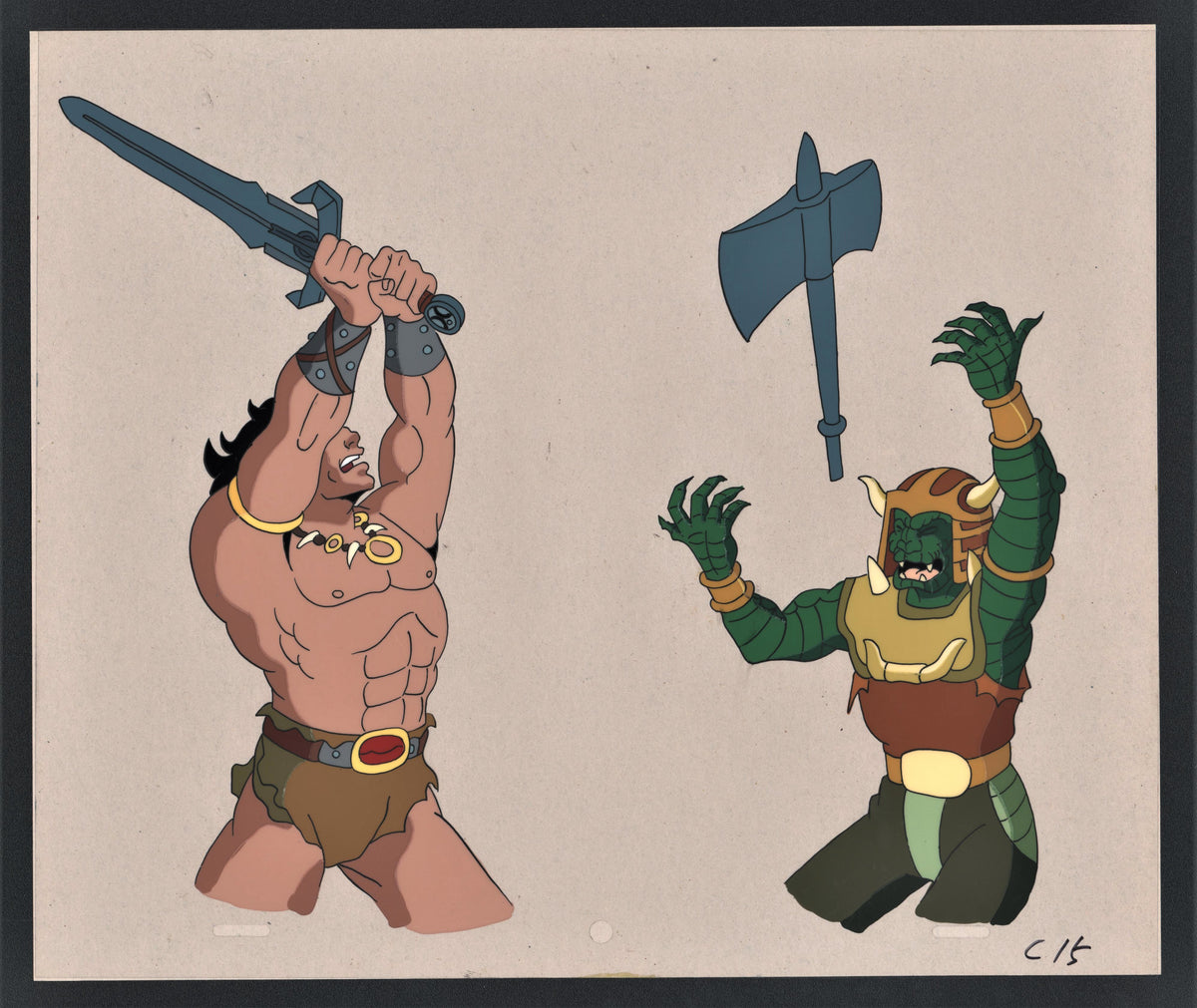 Conan Fighting Serpent Warrior – Conan Animation