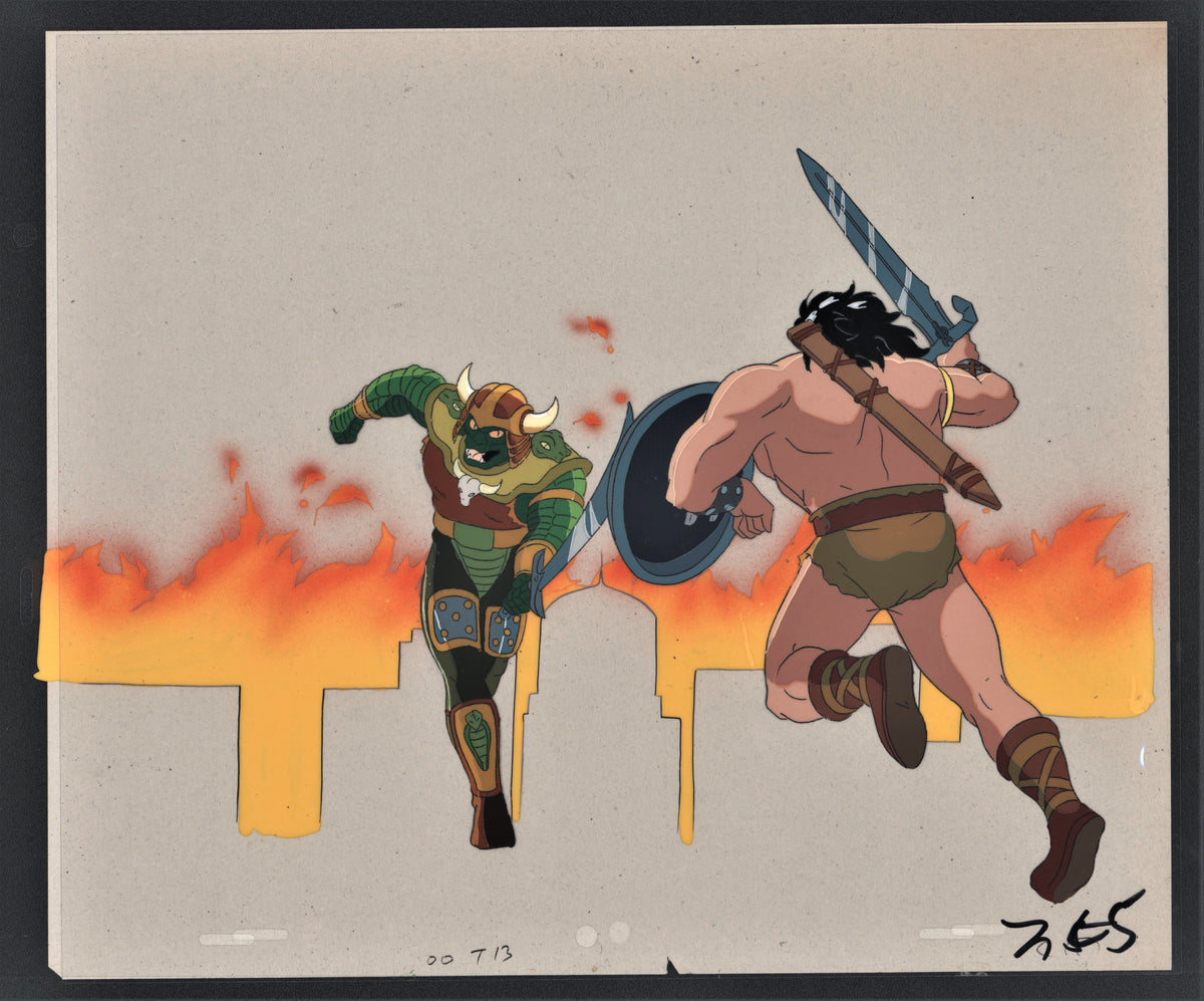 Conan Fighting Serpent Warrior – Conan Animation