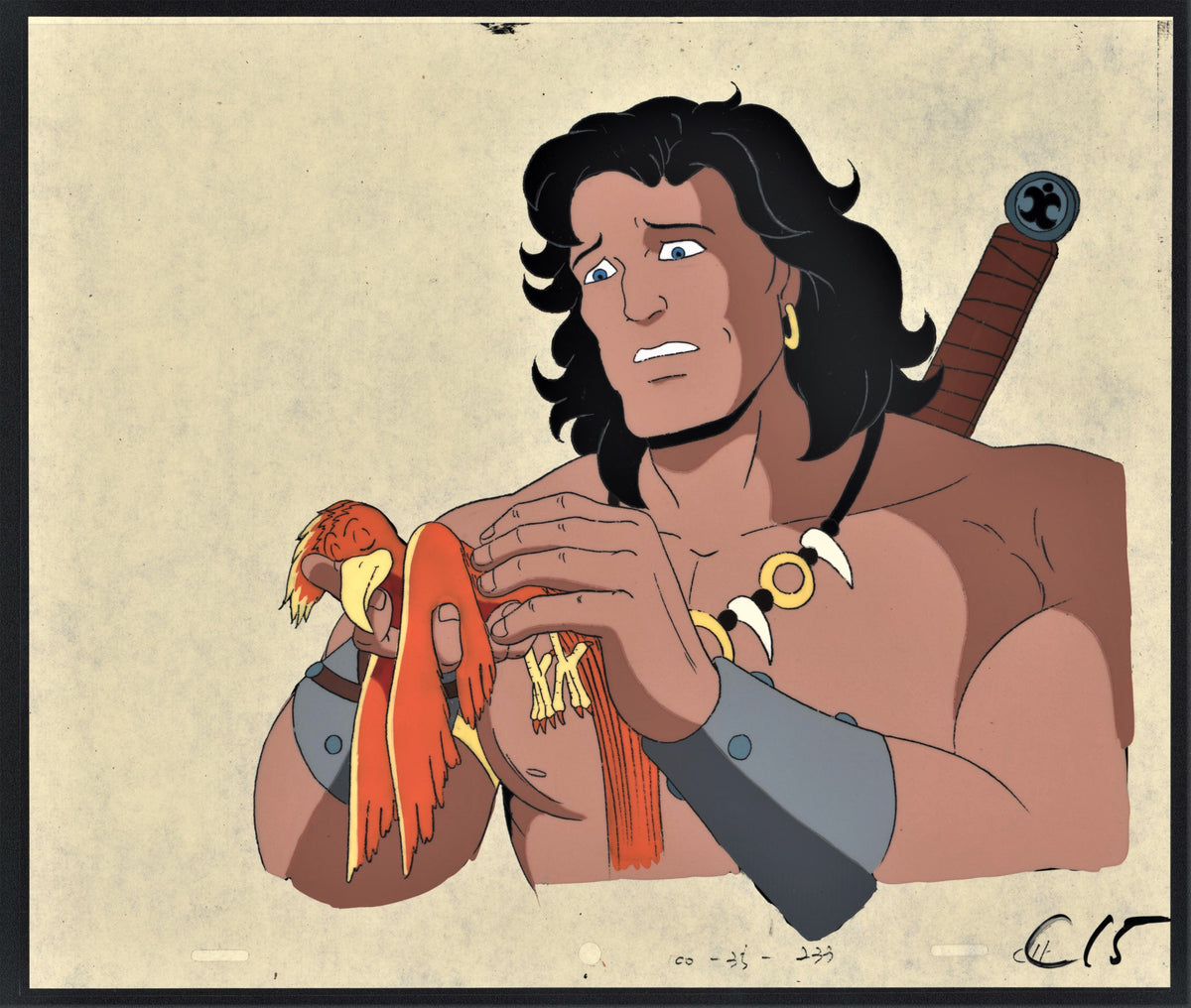 Conan Holding Injured Needle – Conan Animation